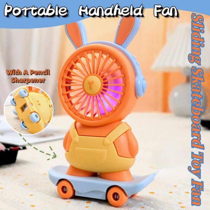 Small Fan Handheld Fan Portable Cooling Electric Fan Rechargeable USB ...