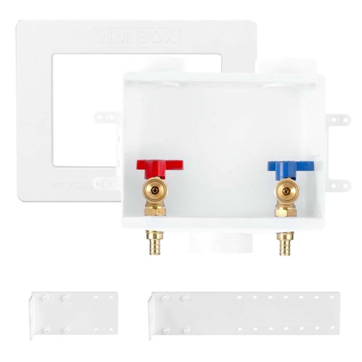 (DRGQ) Washing Machine Outlet Box with Center Drain,1/2Inch Pex Crimp X ...