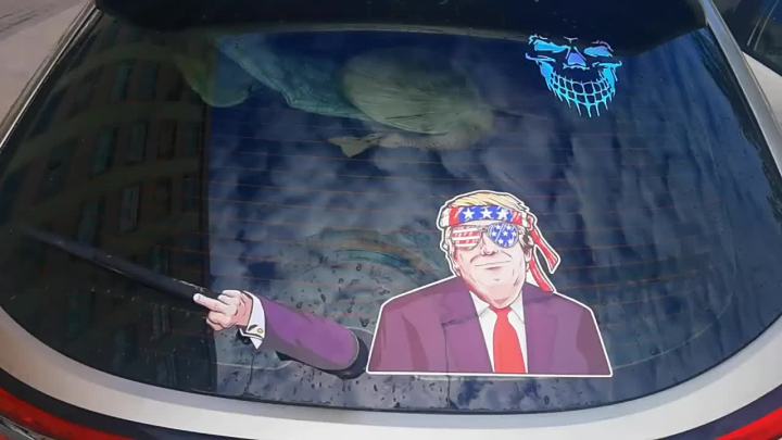 US Election Trump Biden Wiper Stickers Trump Vertical Middle Finger Car ...