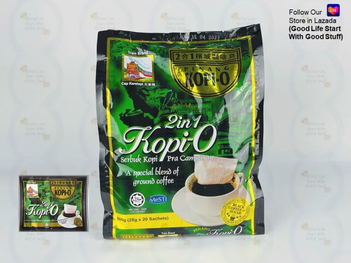 TRAIN BRAND (Cap Keretapi) PENANG KOPI O 2 IN 1 COFFEE (28g X 20 ...