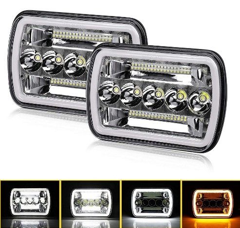 Led Hi/Low Drl Amber Turn Light Square Headlight 5X7 Inch | Lazada PH