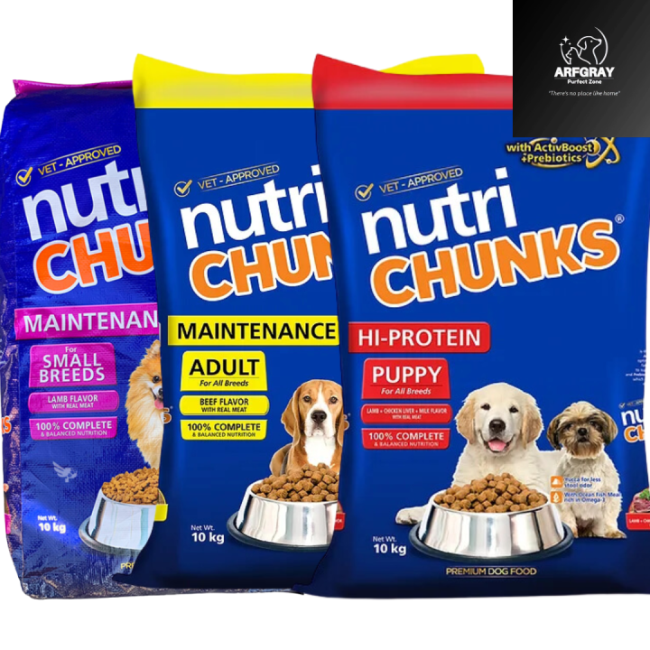 Nutri Chunks Hi-Protein Puppy Lamb, Chicken Liver, and Milk Flavor 10kg ...