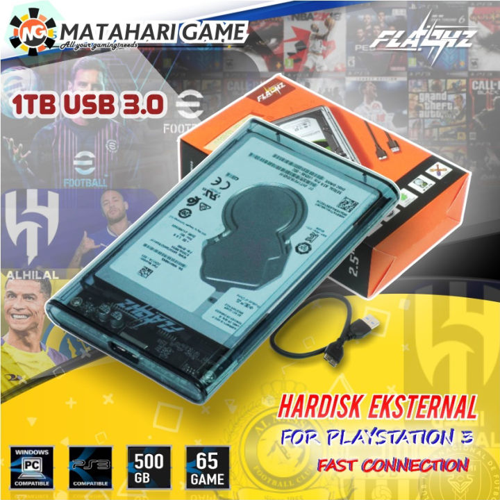 FLASHZ 】Hardisk External PS3 500GB USB3.0 | 1TB Semua PS3 , Support Pc, Laptop, Komputer ...