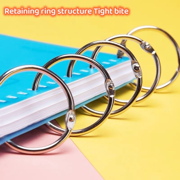 2PCS Loose Leaf Circular Ring Metal Binder Multi-Function Binding Rings ...