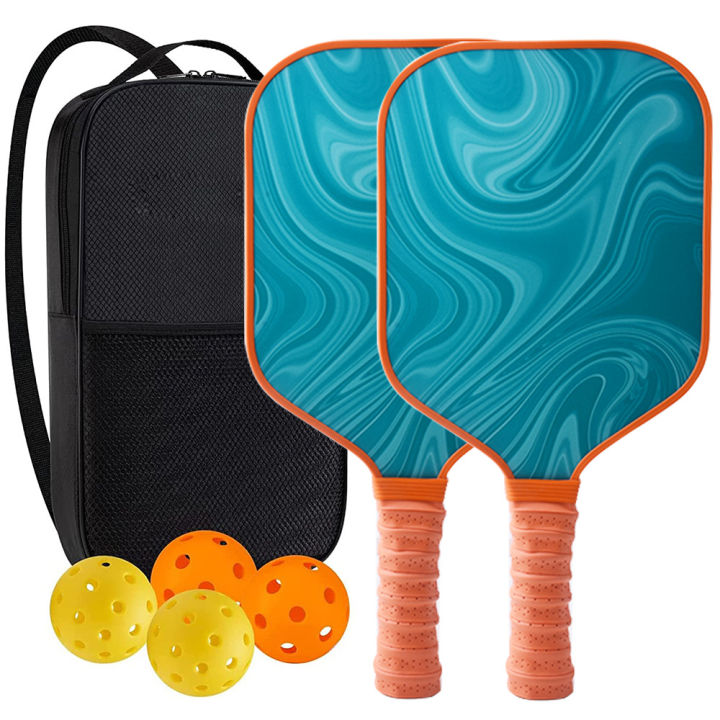 Pickleball Paddles Set of 2 Outdoor Carbon Fibre Lightweight Pickleball ...