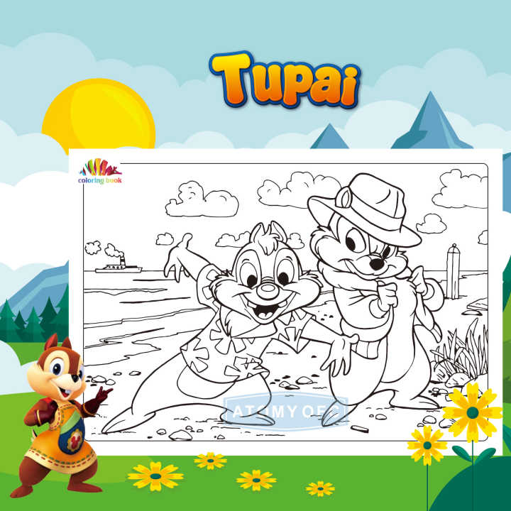 KERTAS MEWARNAI / COLORING / KERTAS GAMBAR / TUPAI | Lazada Indonesia