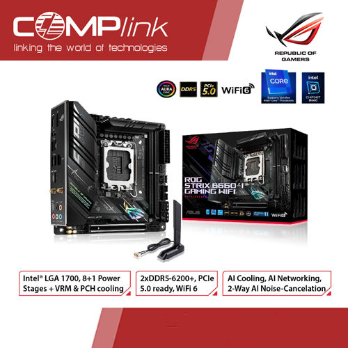 ASUS ROG Strix B660-I Gaming WiFi Intel® LGA 1700 ITX gaming ...