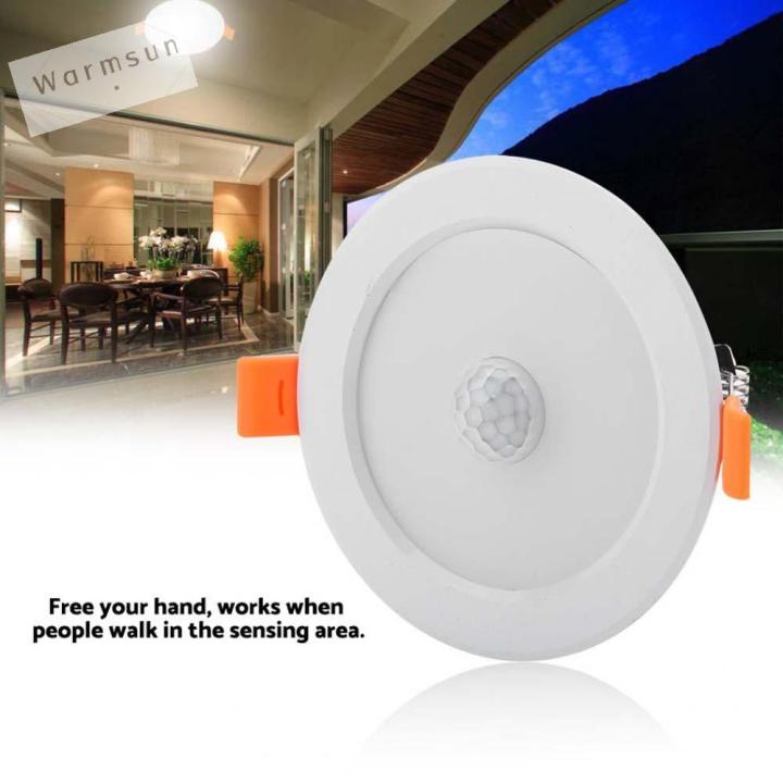 WARMSUN 220V Kitchen Indoor Lights Ceiling Recessed PIR Sensor Motion LED Downlight Spot Lamp ...