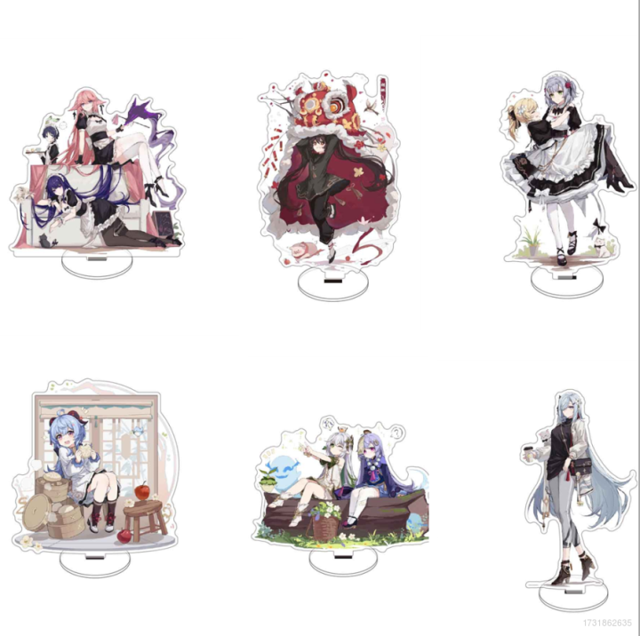 AM lz- Genshin Impact Figure Anime Model Toys Desk Plate Holder Ganyu ...