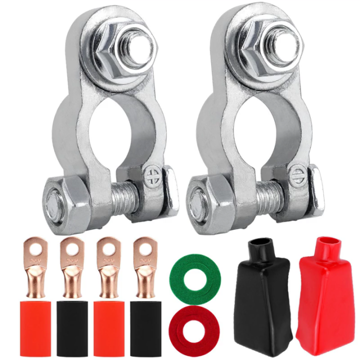 Pair Heavy Duty Terminal Connector Kit with Anti Corrosion Washers ...
