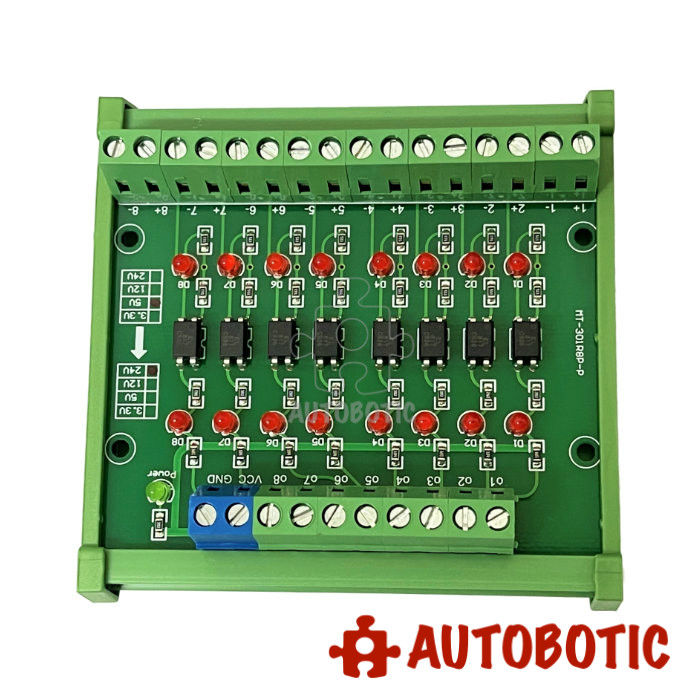 8 Channel Optocoupler Isolation Module (5V to 24V) PNP | Lazada