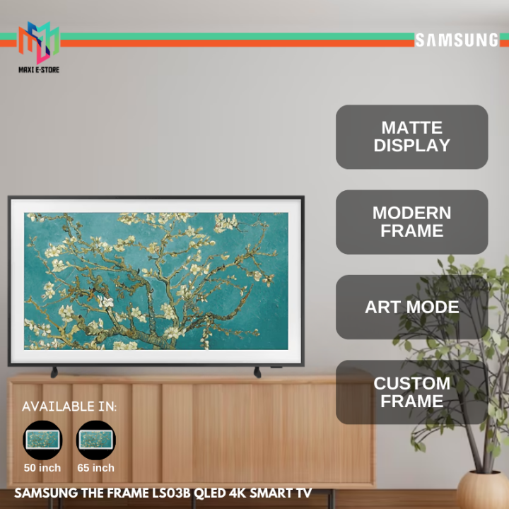Samsung QA55LS03BAKXXM The Frame LS03B QLED 4K Smart TV 65/55 inch QLED ...