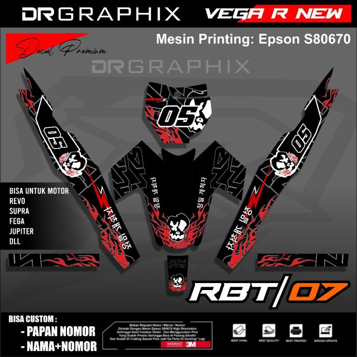 (RBT07) Sticker RBT BODY VEGA R NEW COCOK SUPRA,REVO,JUPITER - STICKER ...
