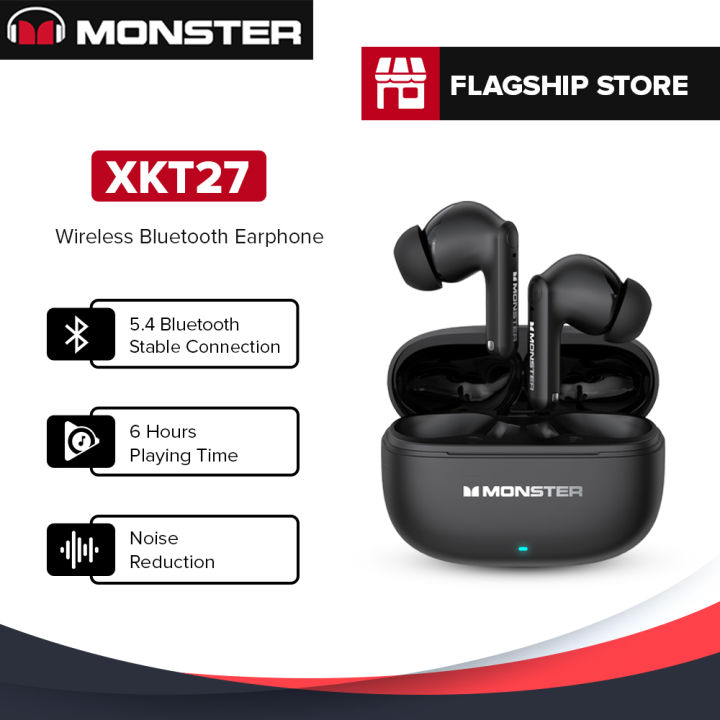 Monster XKT27 Bluetooth 5.4 Earphones HD Call ANC Noise Reduction Large ...