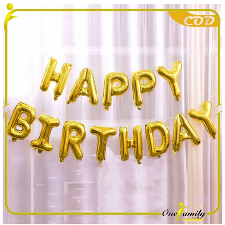 ONE-C390 Balon Foil Huruf Gold A-Z Balon Foil Angka 0-9 / Ballon Foil ...