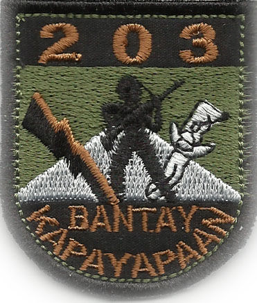 203RD INFANTRY BATTALION ( BANTAY KAPAYAPAAN ) PATCH WITH VELCRO ...