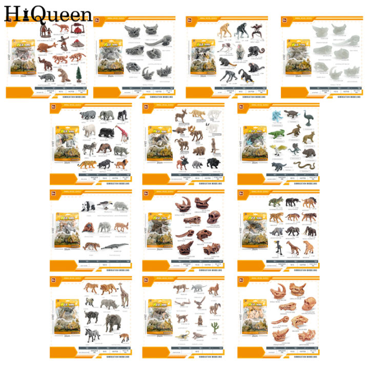HiQueen Wild Animals Figures Toys Wild Farm Animals Playset Cute ...
