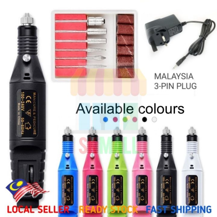 Mini Electric Nail Gel Grinder Drill Dead Skin Removing Polishing Pen ...
