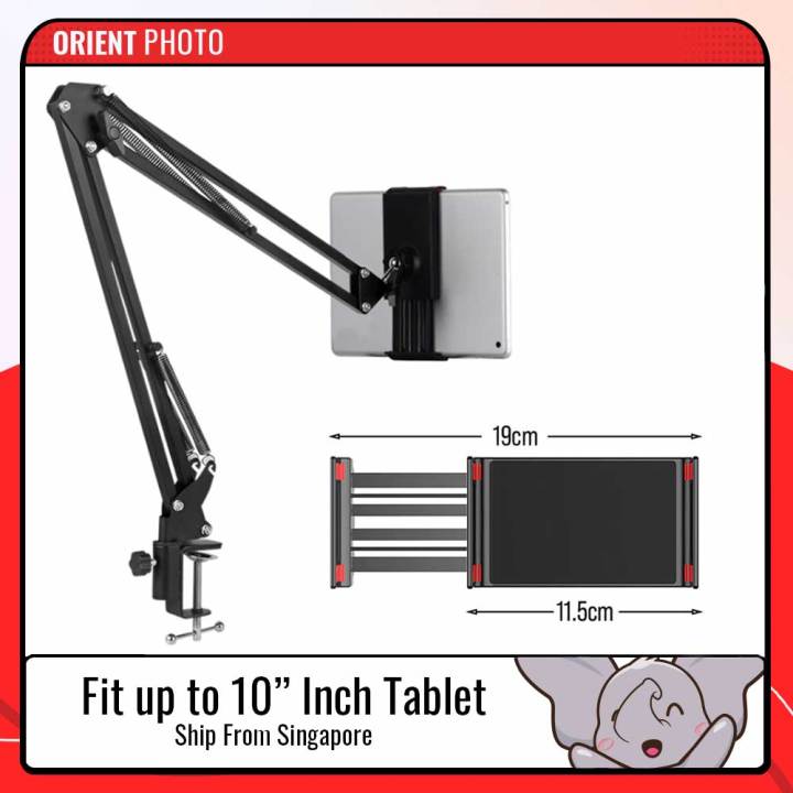eDSLRs 70cm Lazy Adjustable Suspension Scissors Arm for iPad Pro Tablet ...