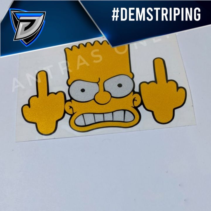 stiker cutting animasi simpson - cutting sticker motor helm | Lazada ...