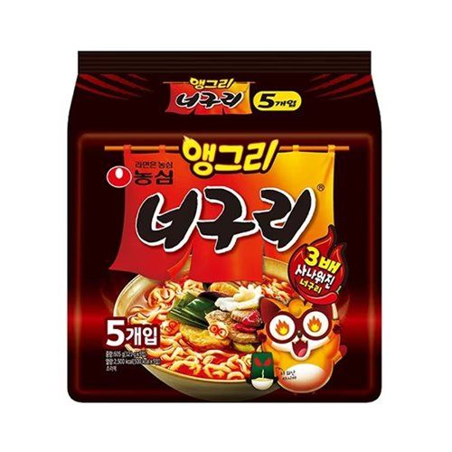 [Nongshim] Angry Neoguri Extra Spicy 121g x 5p / 앵그리 너구리 121g x 5 ...