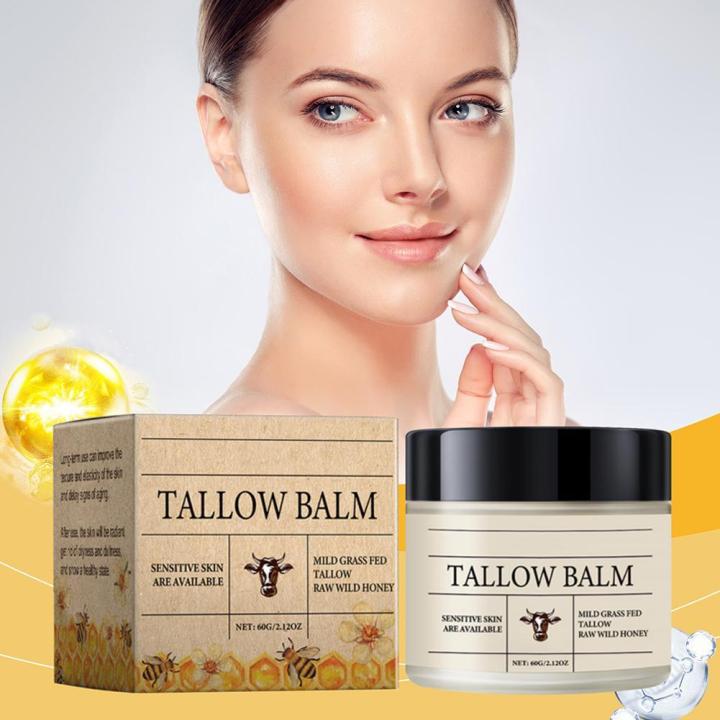 Moisturizer,Handmade Whipped Honey Balm, Grass-Fed Tallow Natural Wild ...