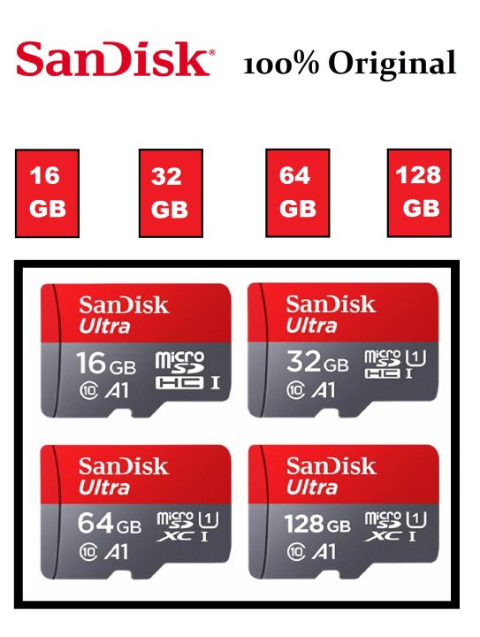 SanDisk Ultra A1 Micro Sd Card 128GB 64GB 32GB 16GB microSDHC/SDXC | Lazada Singapore