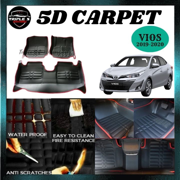 Toyota Vios 2019-2023 5D Carpet CarMat Floor Mat OEM Karpet Anti Slip ...