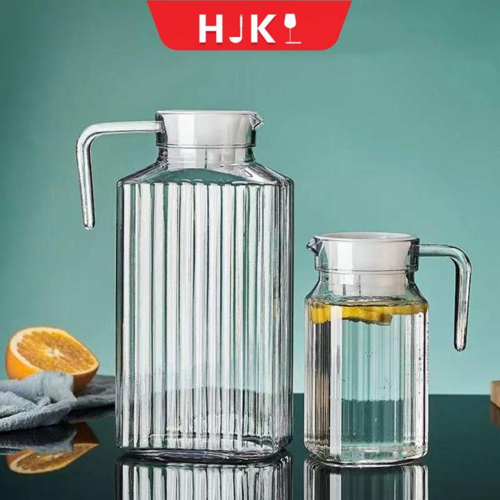 HJKL พร้อมฝาปิด เหยือกลายทาง ป้องกันการตก โปร่งใสโปร่งใส เหยือกน้ำ ...