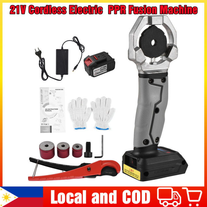 21V NANWEI Cordless Electric PPR Water Pipe Melter PPR Fusion Machine 20mm-32mm Plastic Pipes ...