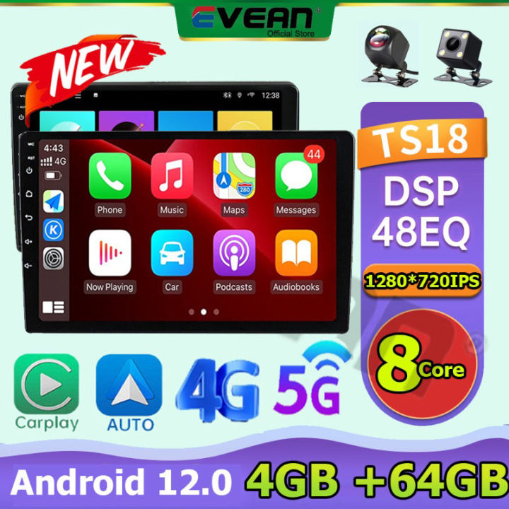 High Quality【4G Sim / CarPlay / 4GB+64GB / 8-core】Double Din 9“ 10.1 ...