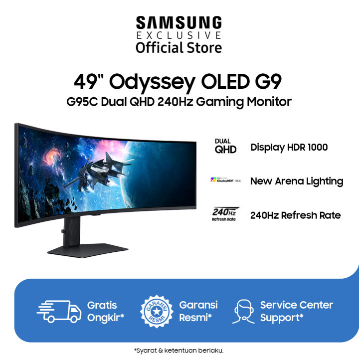 Samsung Odyssey OLED G9 49" G95C Dual QHD 240Hz Gaming Monitor | Lazada ...