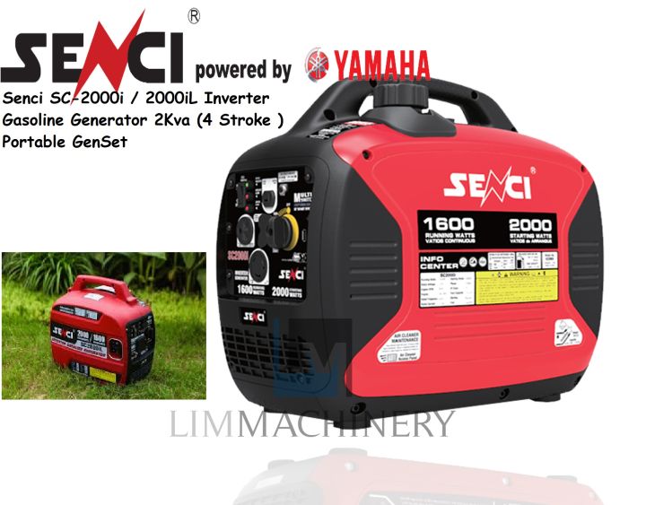 Senci SC-2000i / 2000iL Inverter Gasoline Generator 2Kva (4 Stroke ...