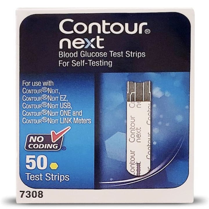 CONTOUR NEXT Blood Glucose Test Strips 50 Count 7308 EXP Jun 2025 ...