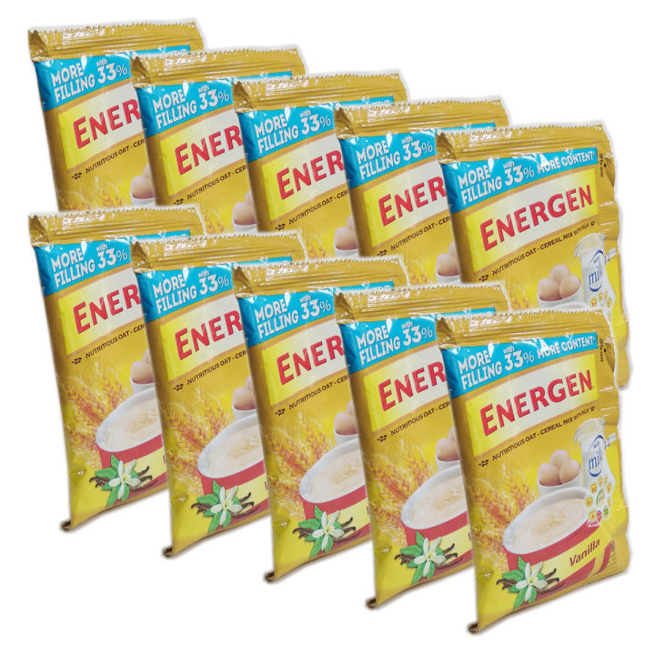 ENERGEN Cereal Drink Vanilla 40g x 10 Sachet | Lazada PH
