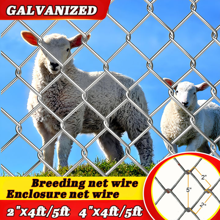 10m 3/4/5/6FT Galvanized Cyclone Fence Wire 2mm/2.5mm Thickness Mesh ...