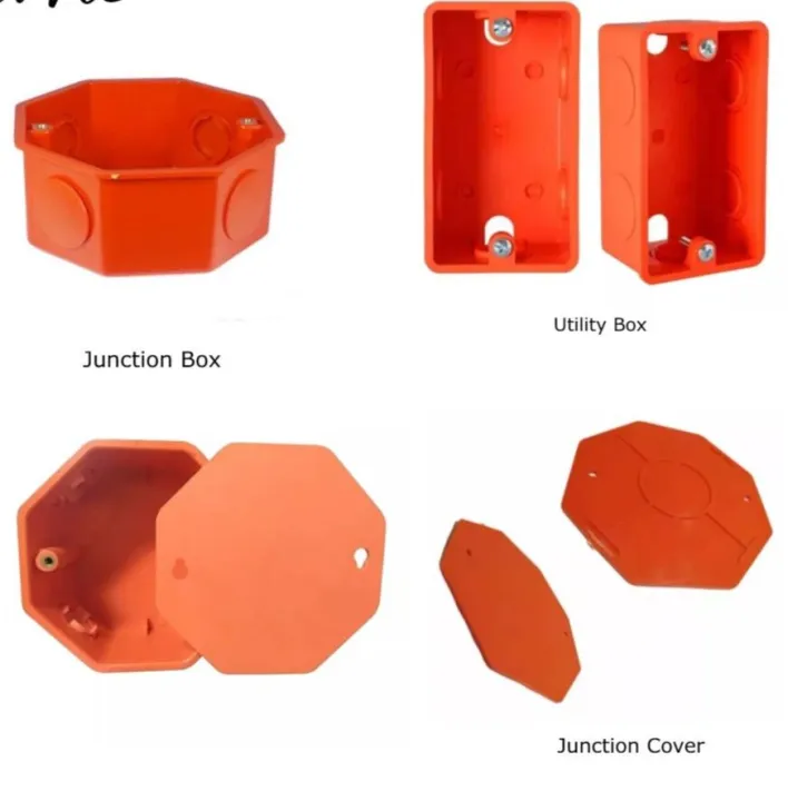 Pvc Orange Junction Box / Utility Box / Junction Box Cover | Lazada ...
