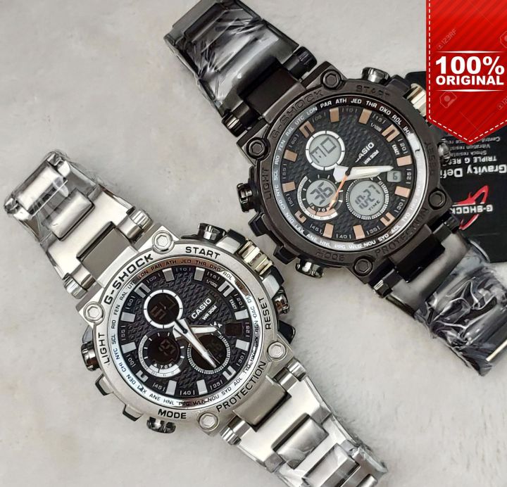 BestBuy Dual Time Display GSH0CK Men's Sports Watch Classic Stainless ...