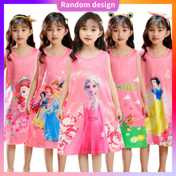 C&C kids Girls Fashion Cartoon 2 in 1 Princess Dress Girl Party ...