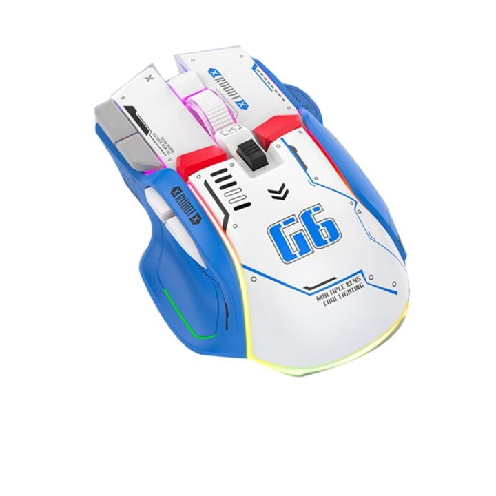 G6 Wireless Gaming Mouse 3 Modes 4000 DPI 11 RGB Backlit Rechargeable ...