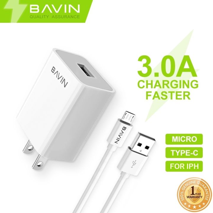 Bavin PC658Y Type-C/Type C/Micro Android V8/IOS Lightning 3.0 Quick ...