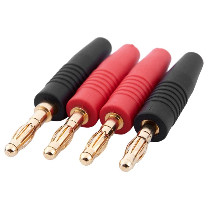 (HKTU) 12Pcs 4mm B7 24K Gold Plated Musical Speaker Cable Wire Pin ...