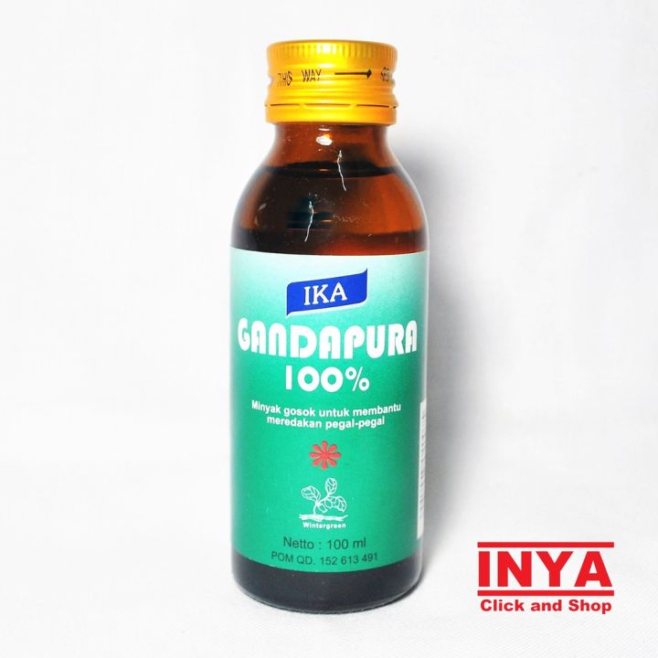 GANDAPURA IKA 100ml 100% WINTERGREEN OIL - Minyak Gosok - Liniment Oil ...