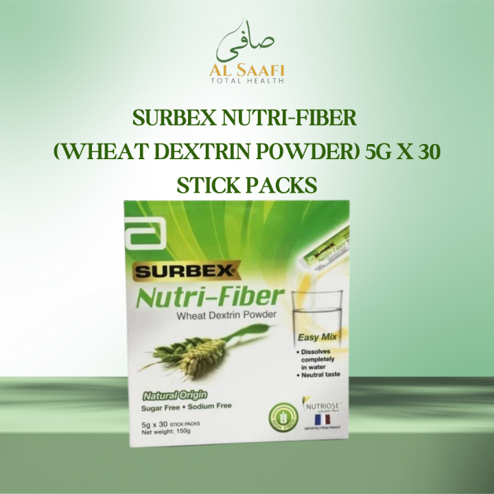 SURBEX NUTRI-FIBER (Wheat Dextrin Powder) 5G X 30 STICK PACKS (EXP:06/ ...