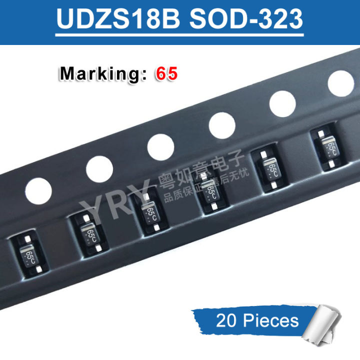 20pcs UDZS18B SOD-323 LUDZS18BT1G Marking 65 SOD323 SMD 18V Zener Diode new original | Lazada PH