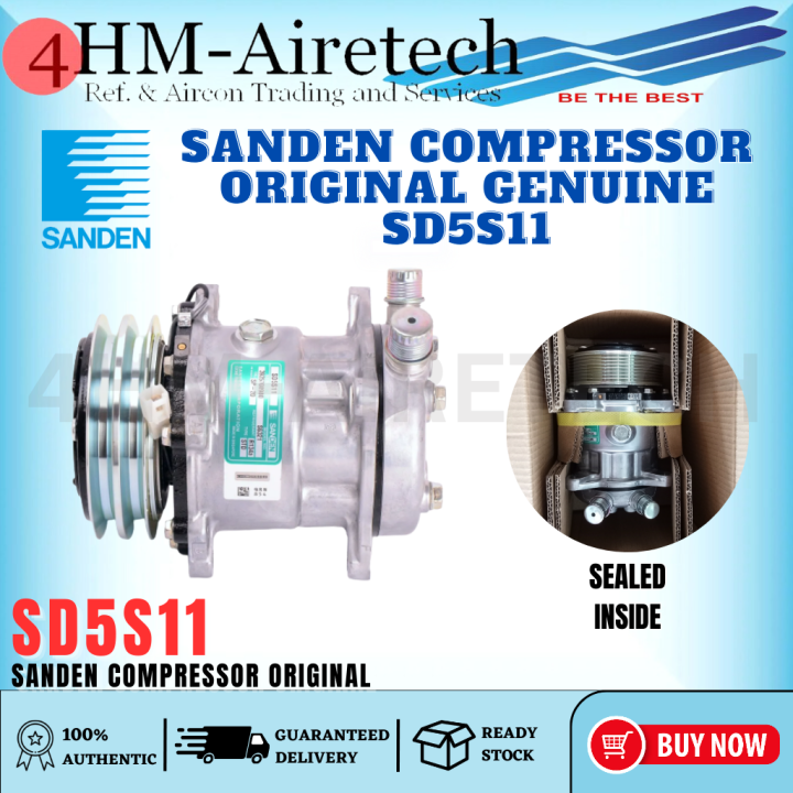 4HM [ORIGINAL] SANDEN GENUINE COMPRESSOR SD5S11 A2 12V R134A | Lazada PH