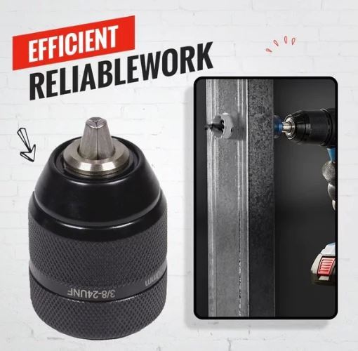 Kepala Bor Baterai Cordless 10 mm Key less Drill Chuck Single Lock ...