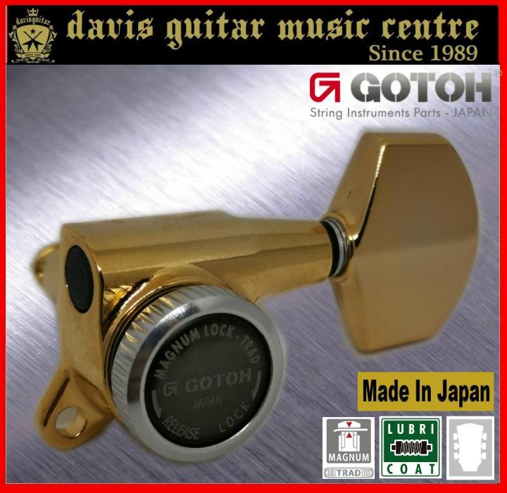 Gotoh Locking Acoustic 3+3 Guitar Machine Head SG381-01G-MGT Gold (Made ...