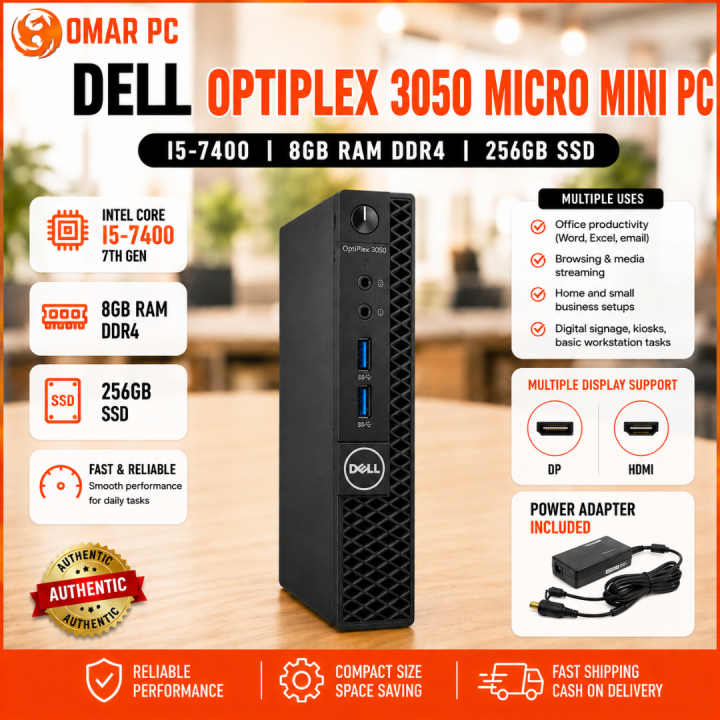 Dell Optiplex 3050 Micro Mini PC I5-7400 | 8GB RAM DDR4 | 128GB NVMe ...