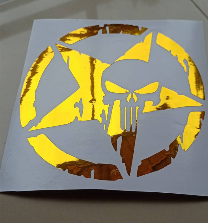 STAR SKULL LOGO STICKER DECAL 100% WEATHERPROOF for CAR MOTORCYCLE ...